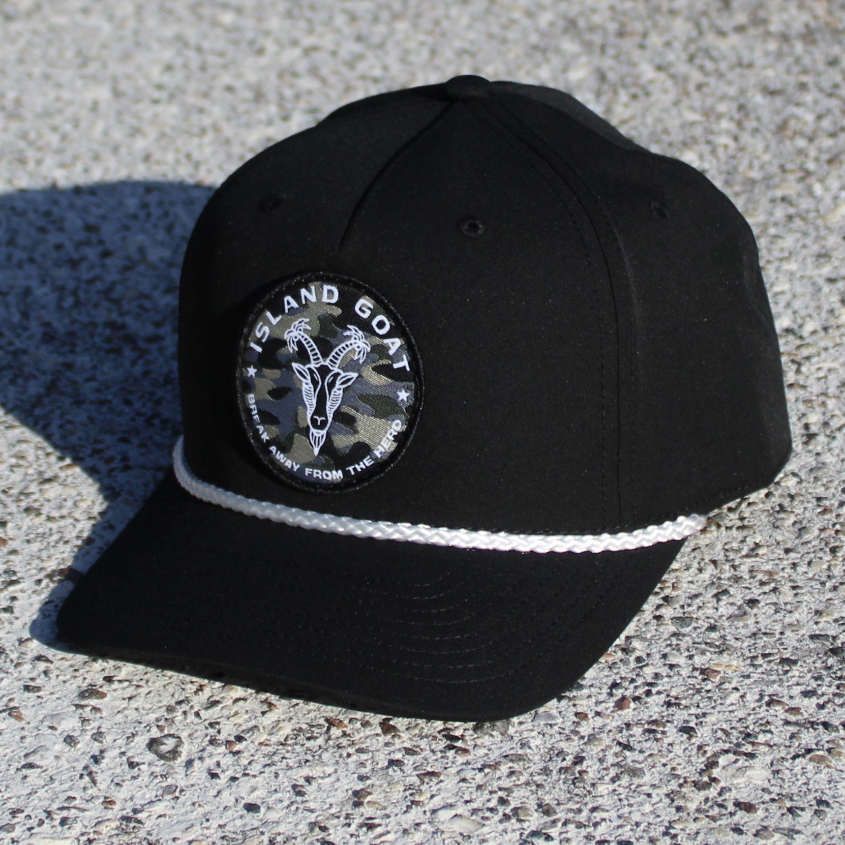 Island Goat | Roger That Snapback Rope Hat - Black